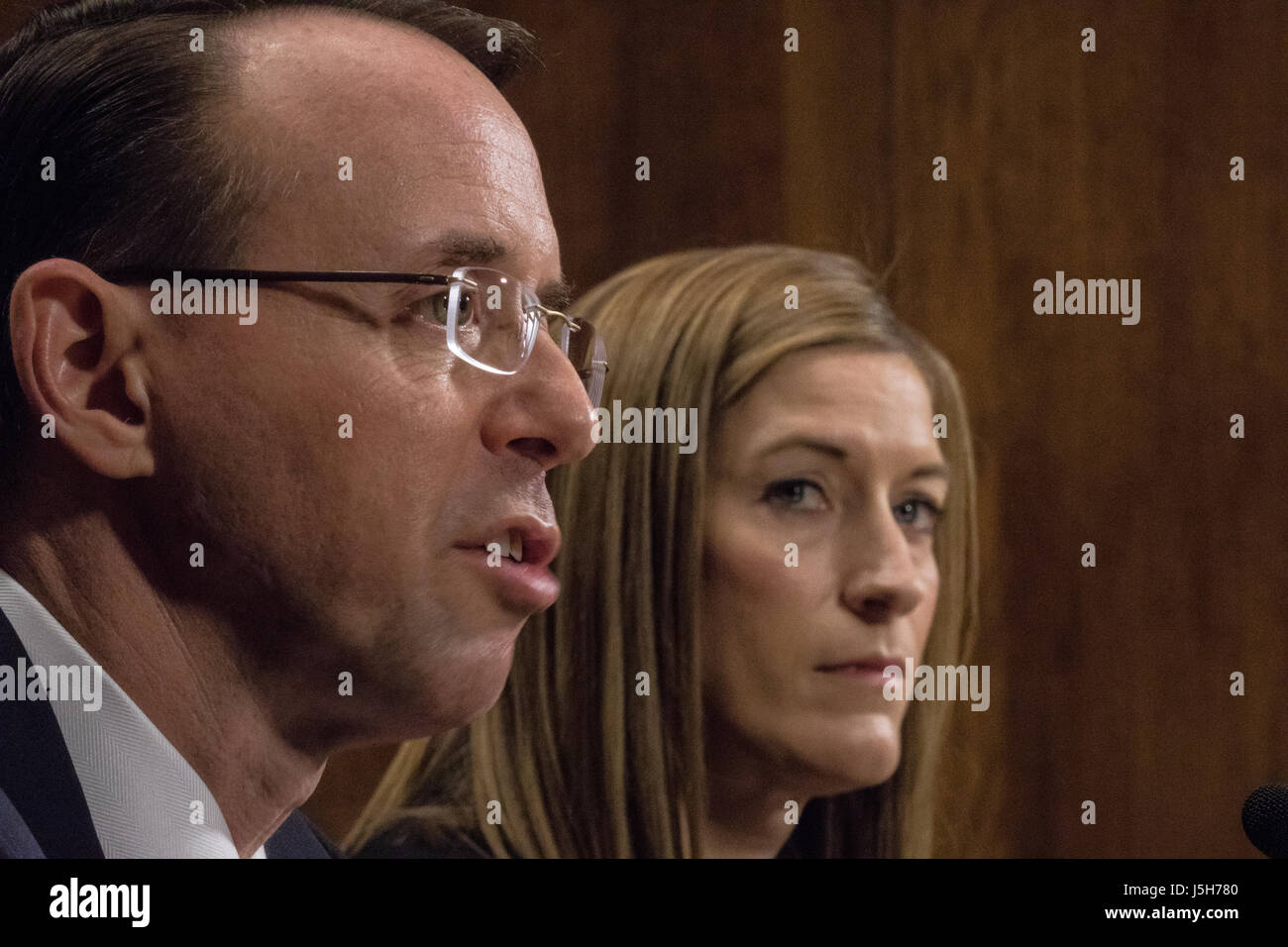 Rod J. Rosenstein (left), President Donald Trump's nominee for deputy ...
