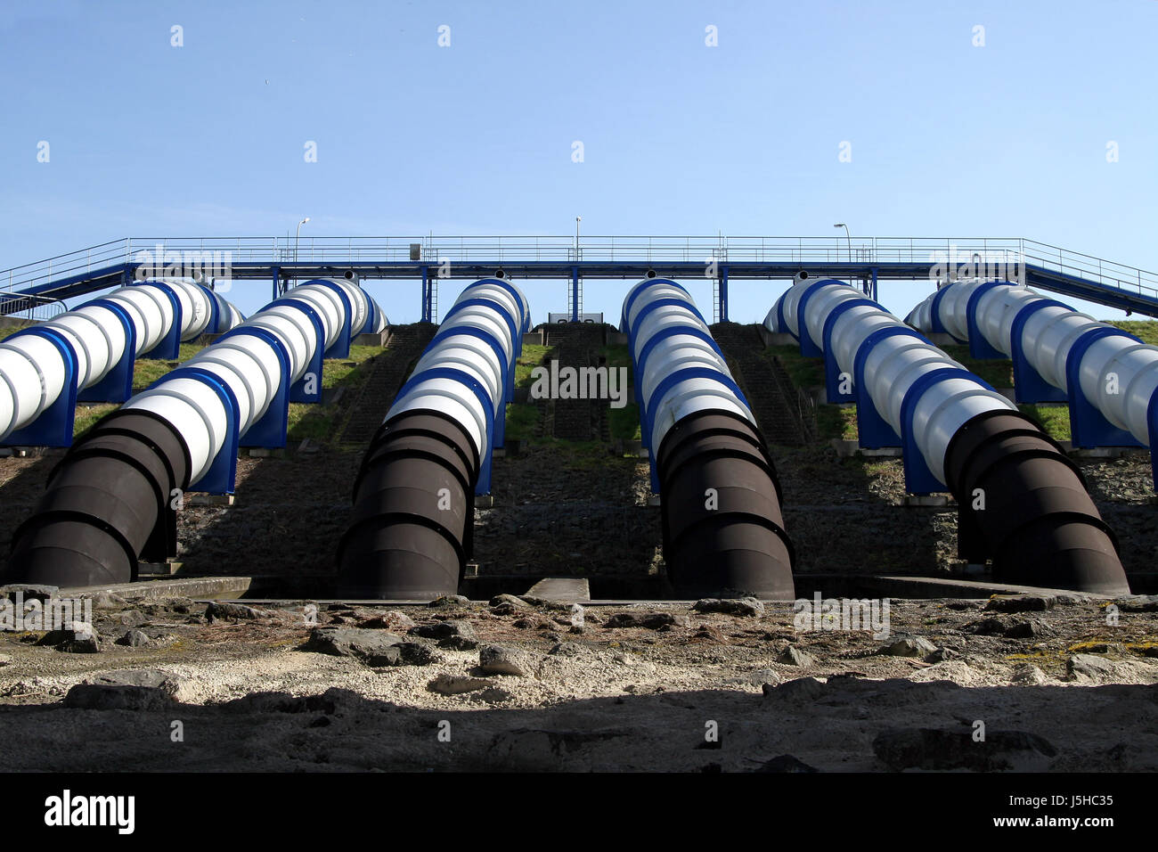 blue industry engineering transport metal tube materials-handling ...