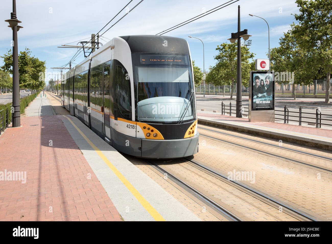 A Tram in Valencia, Spain Stock Photo - Alamy