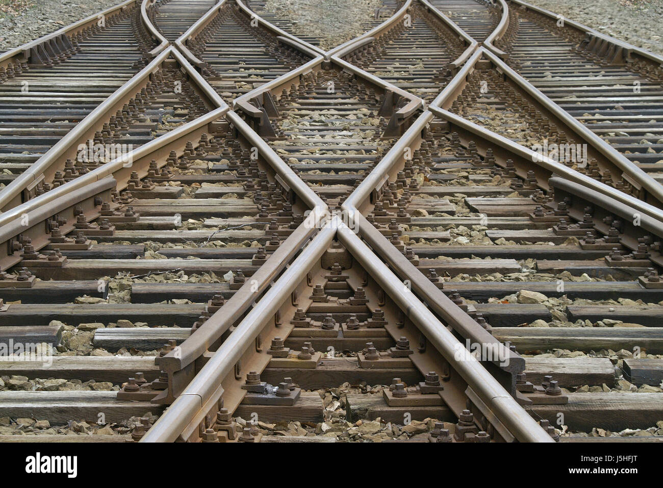 Rail track cross hi-res stock photography and images - Alamy