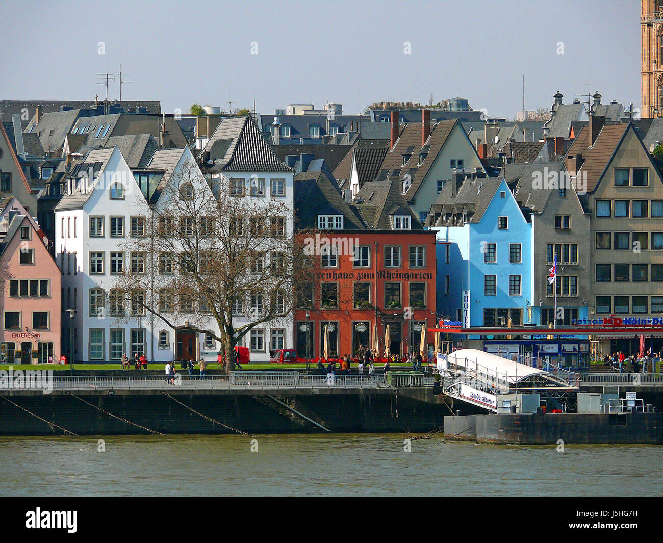 historical cologne rhine coloured colourful gorgeous multifarious ...