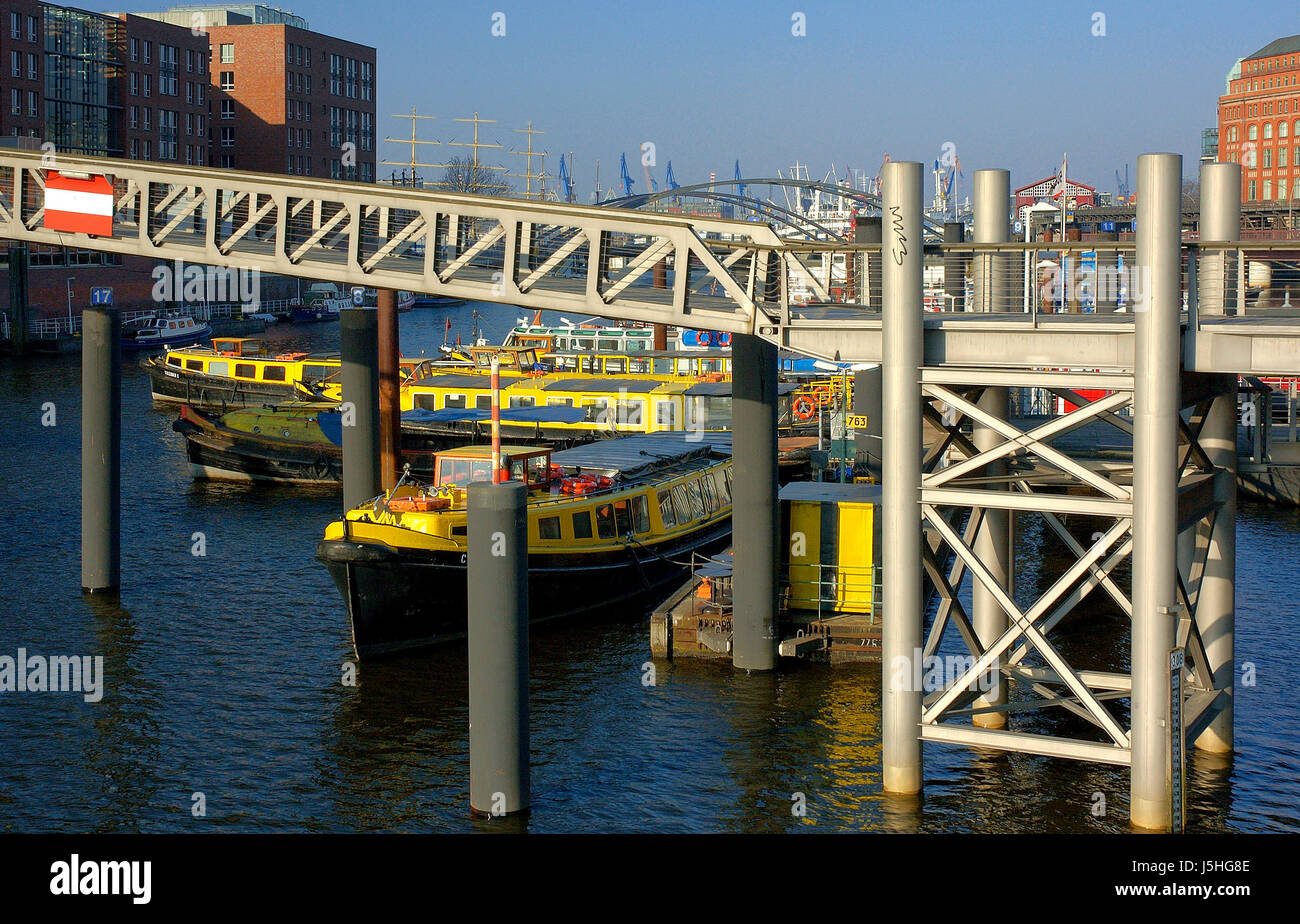 barges port of hamburg Stock Photo - Alamy