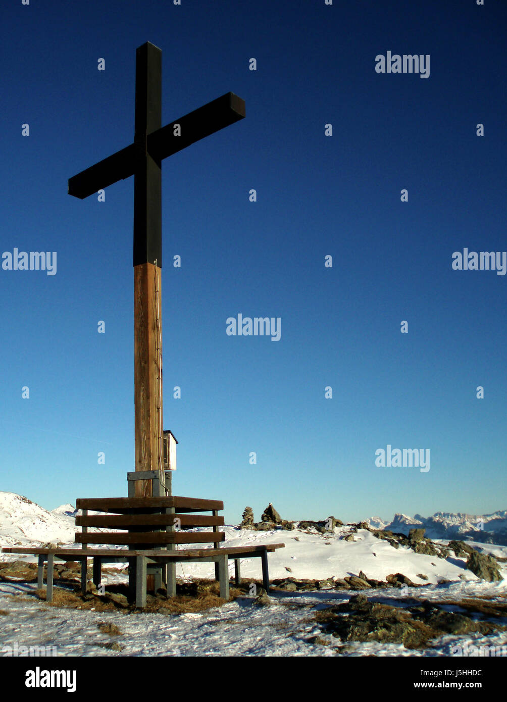 religion religious church god alps south tyrol cross pray top of the ...
