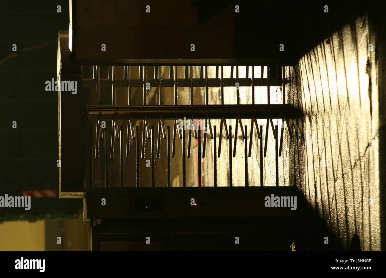 at night entrance dismal lantern work factory turnstile melancholic ...
