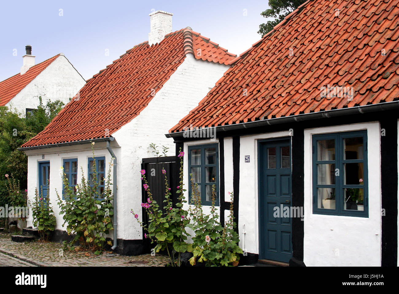 old houses in denmark Stock Photo - Alamy