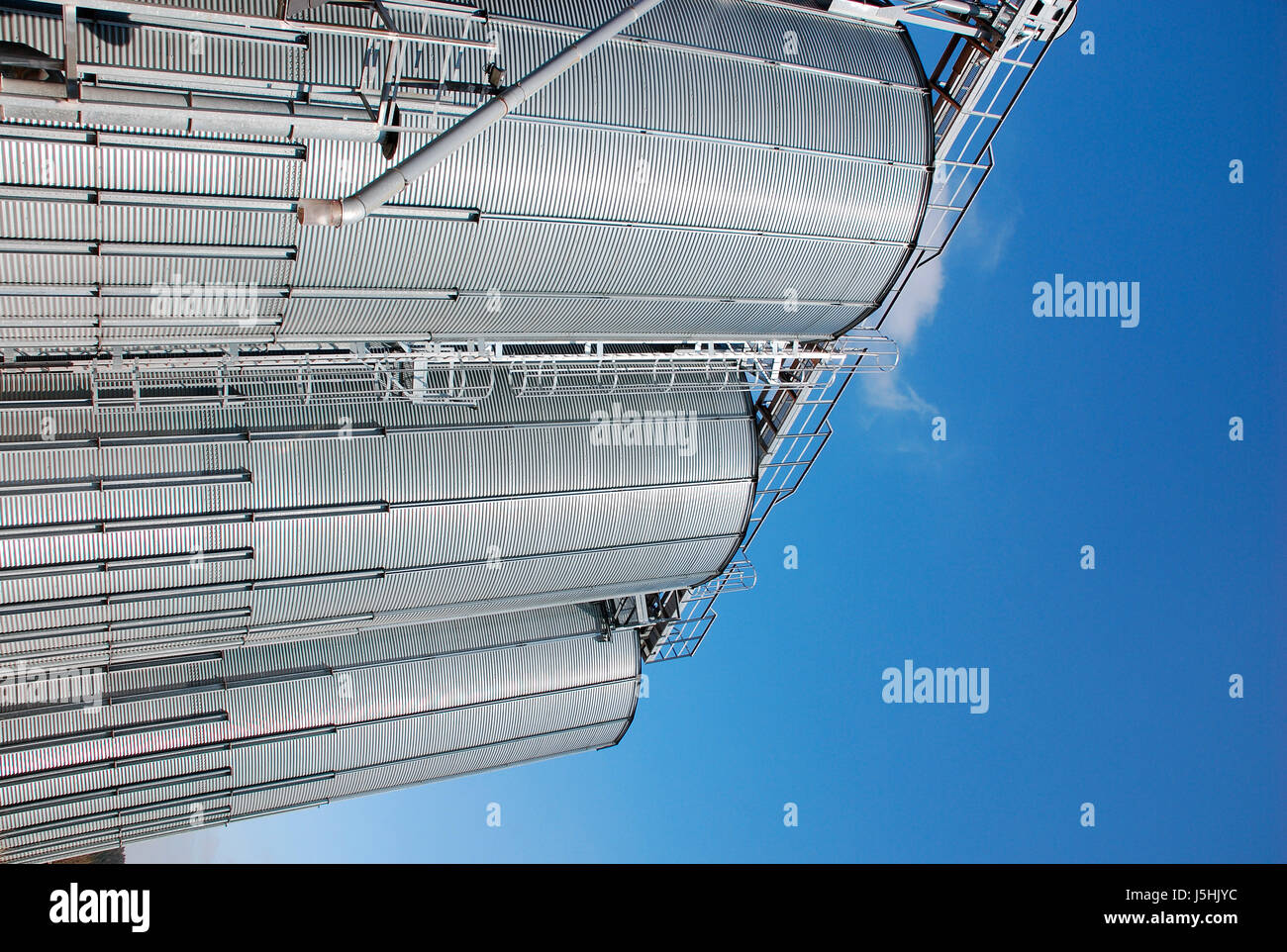 blue industry engineering metal plant tube technology container ...