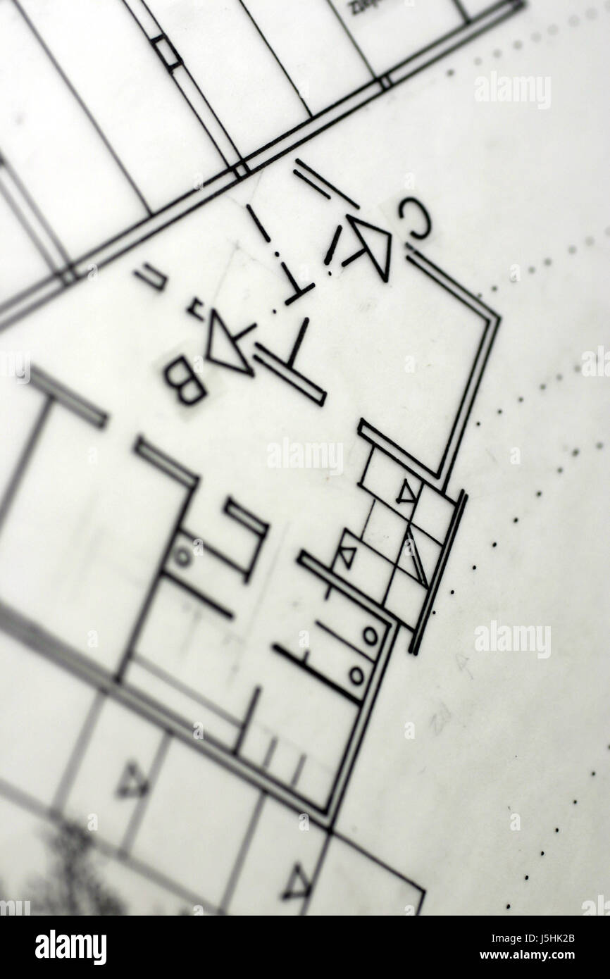 technical drawing of a floor plan Stock Photo - Alamy