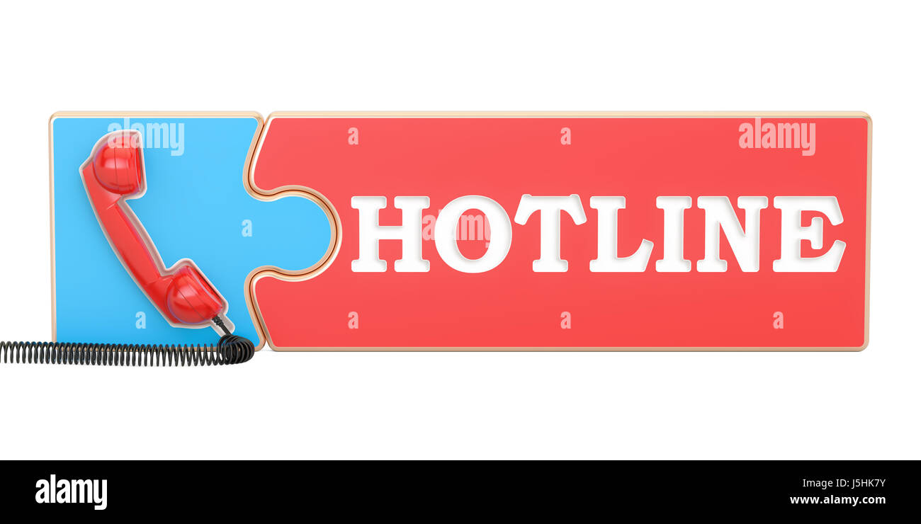 Hotline concept, 3D rendering isolated on white background Stock Photo ...