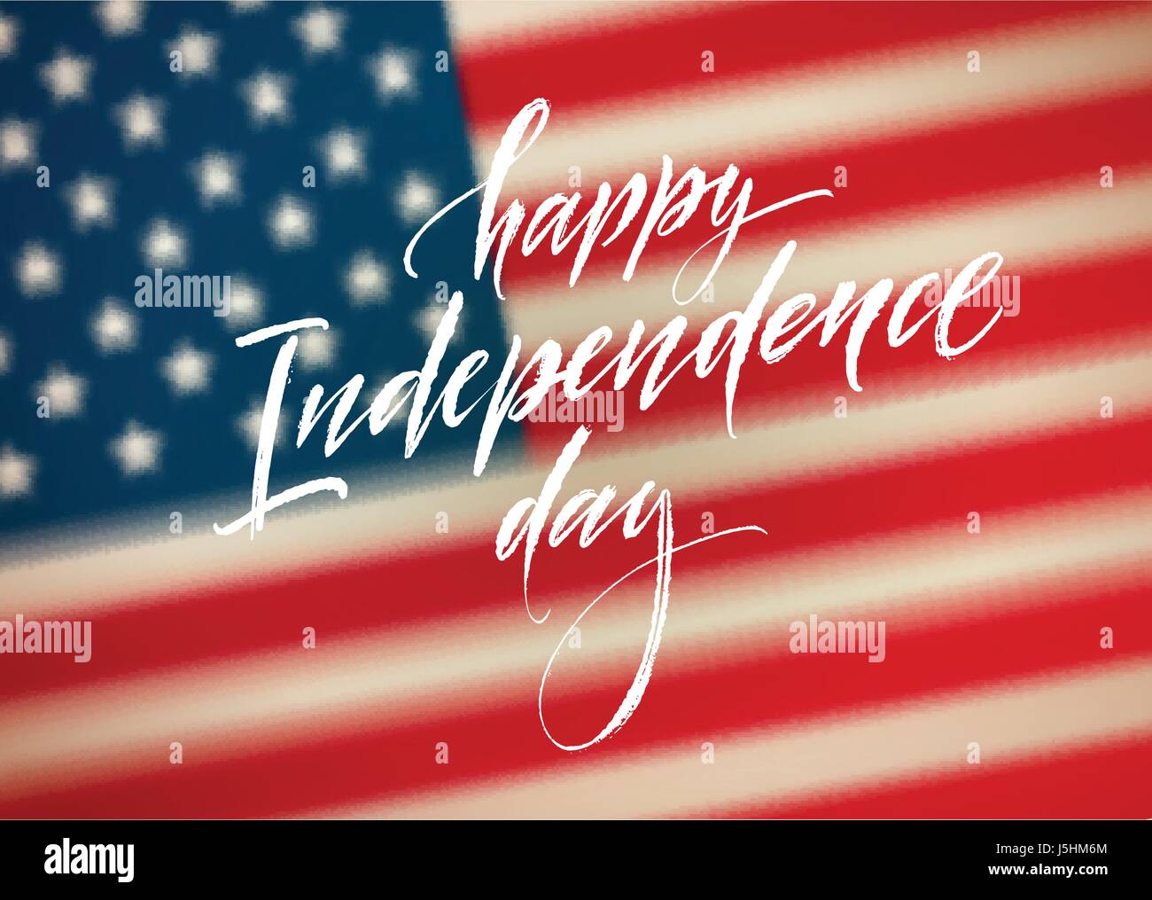 Fourth of July celebration banner, greeting card design. Happy ...