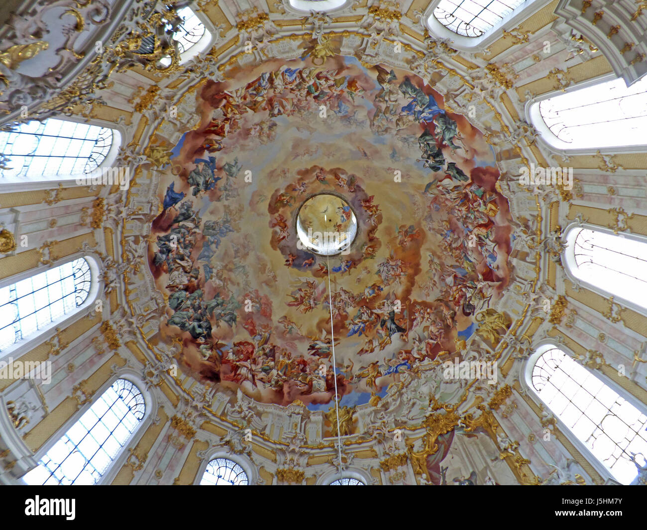 Beautiful Frescoes on the Dome Ceiling of Ettal Abbey Church, Garmisch ...
