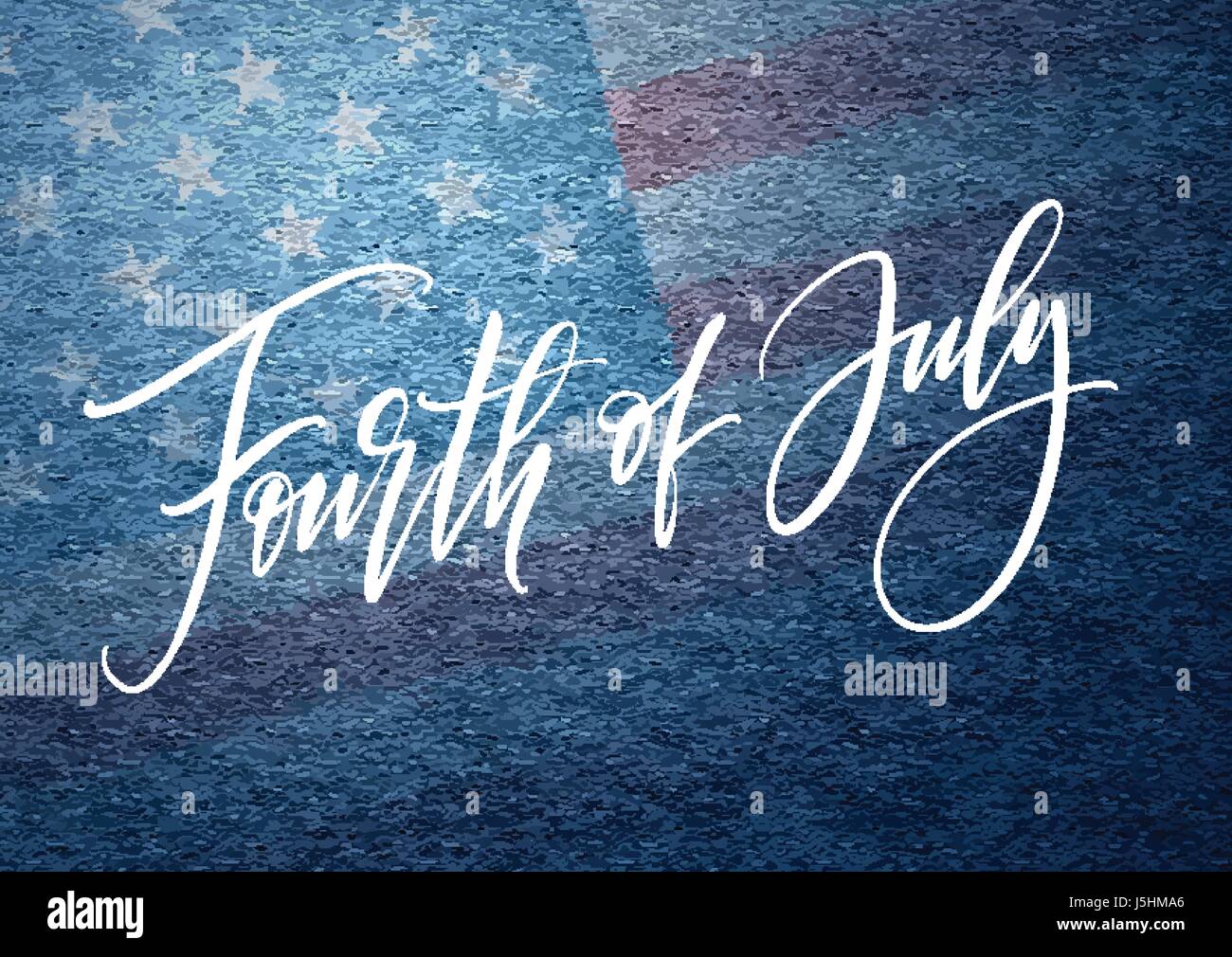 Fourth of July celebration banner, greeting card design. Happy ...