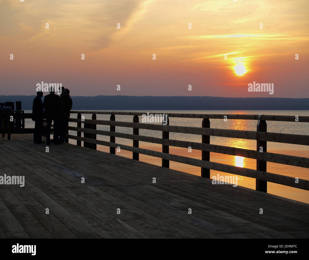 wood navigation sunset four evening bavaria bridge outside upper ...