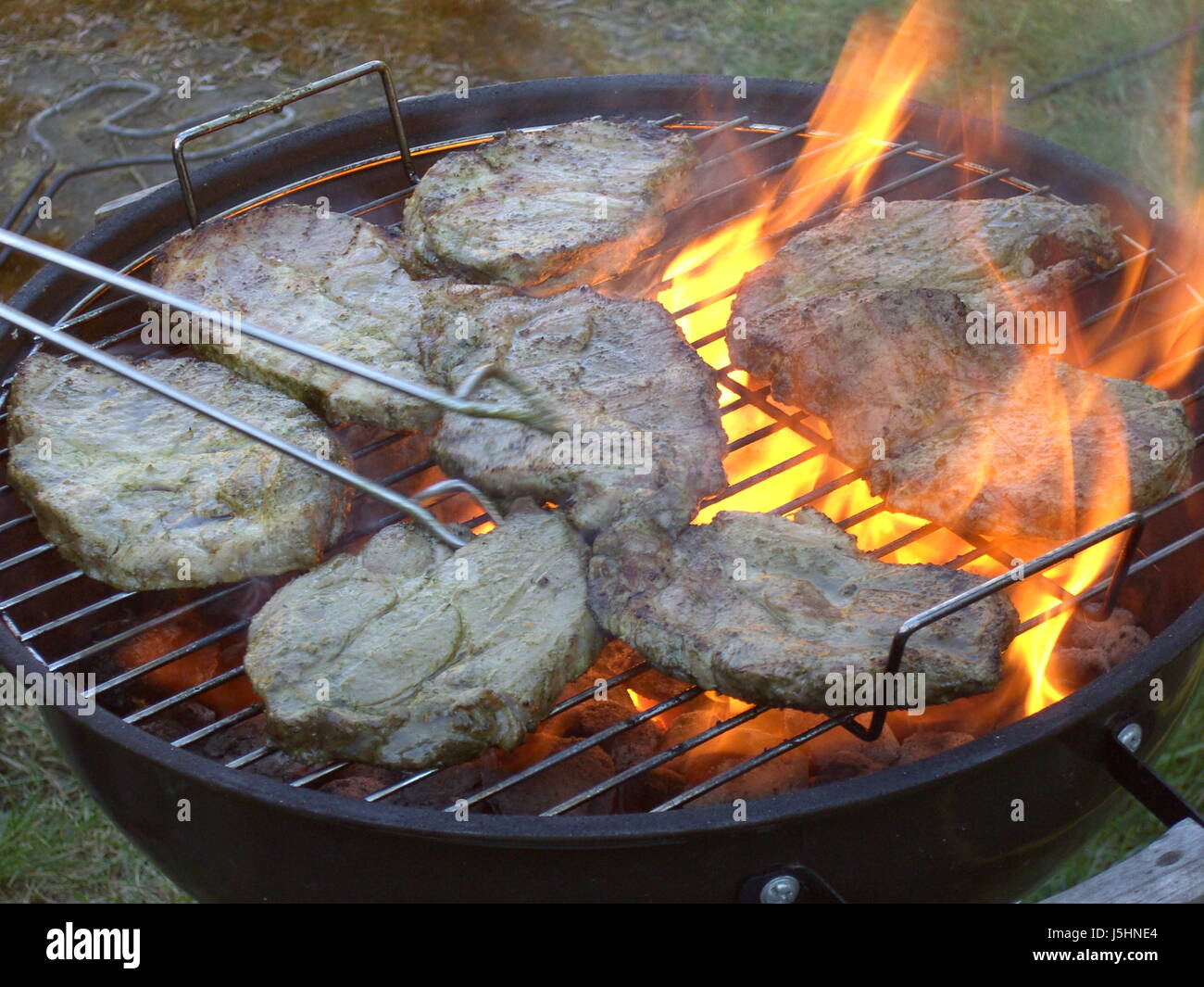 fire conflagration rust glow flame grill barbecue barbeque steak ...