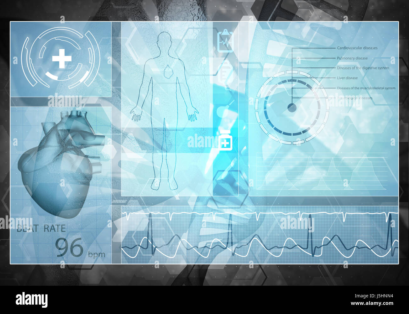 Medicine user interface Stock Photo - Alamy