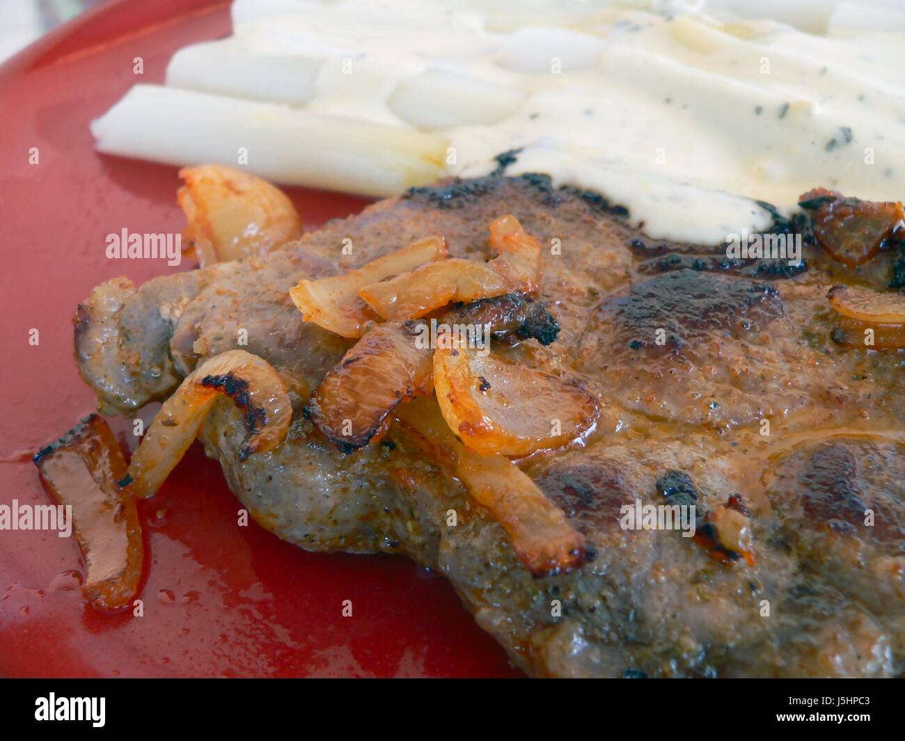 steak and asparagus Stock Photo - Alamy