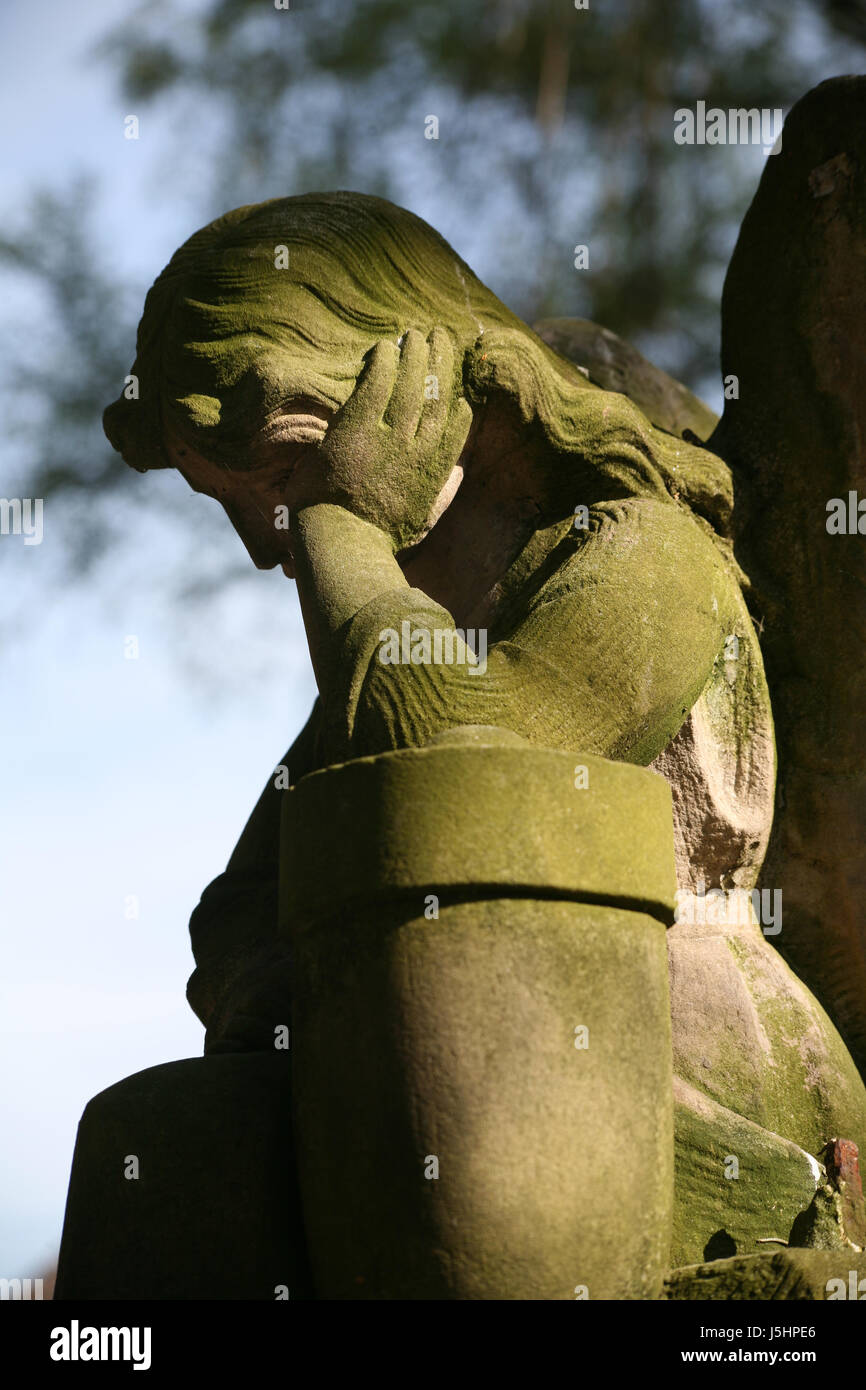 remember death green statue wing cemetery gravestone tombstone mourning ...