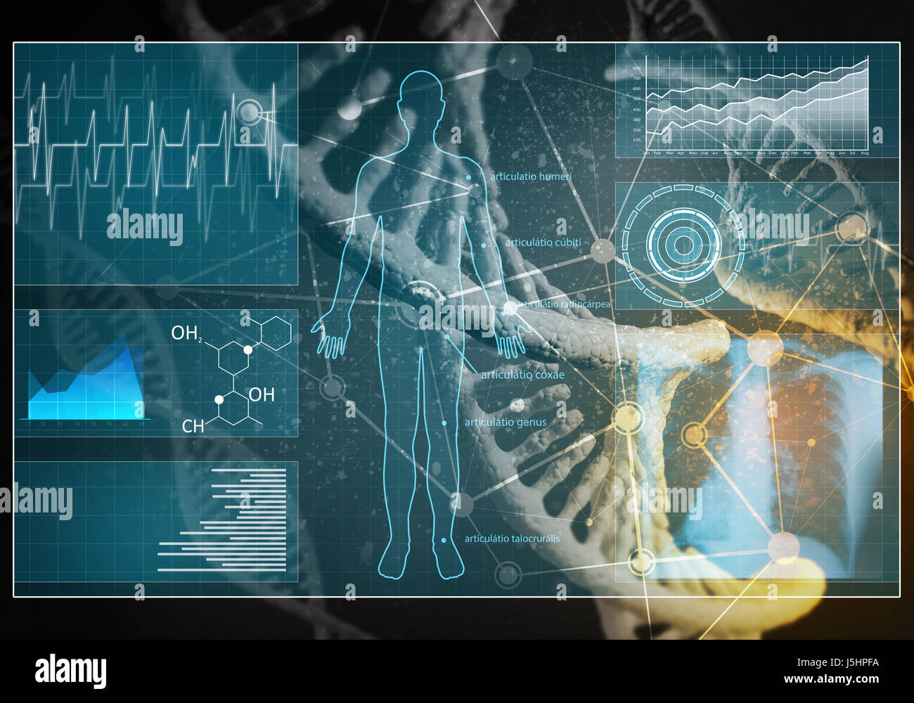 Medicine user interface Stock Photo - Alamy