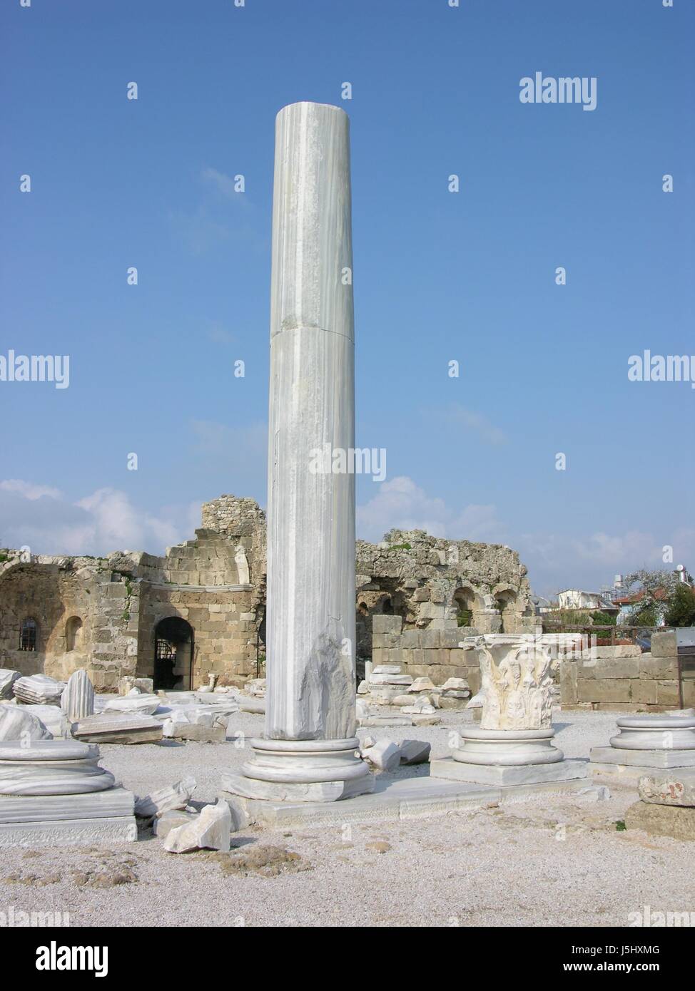 story temple art stone antique columns pillar marble ruin turkey ...