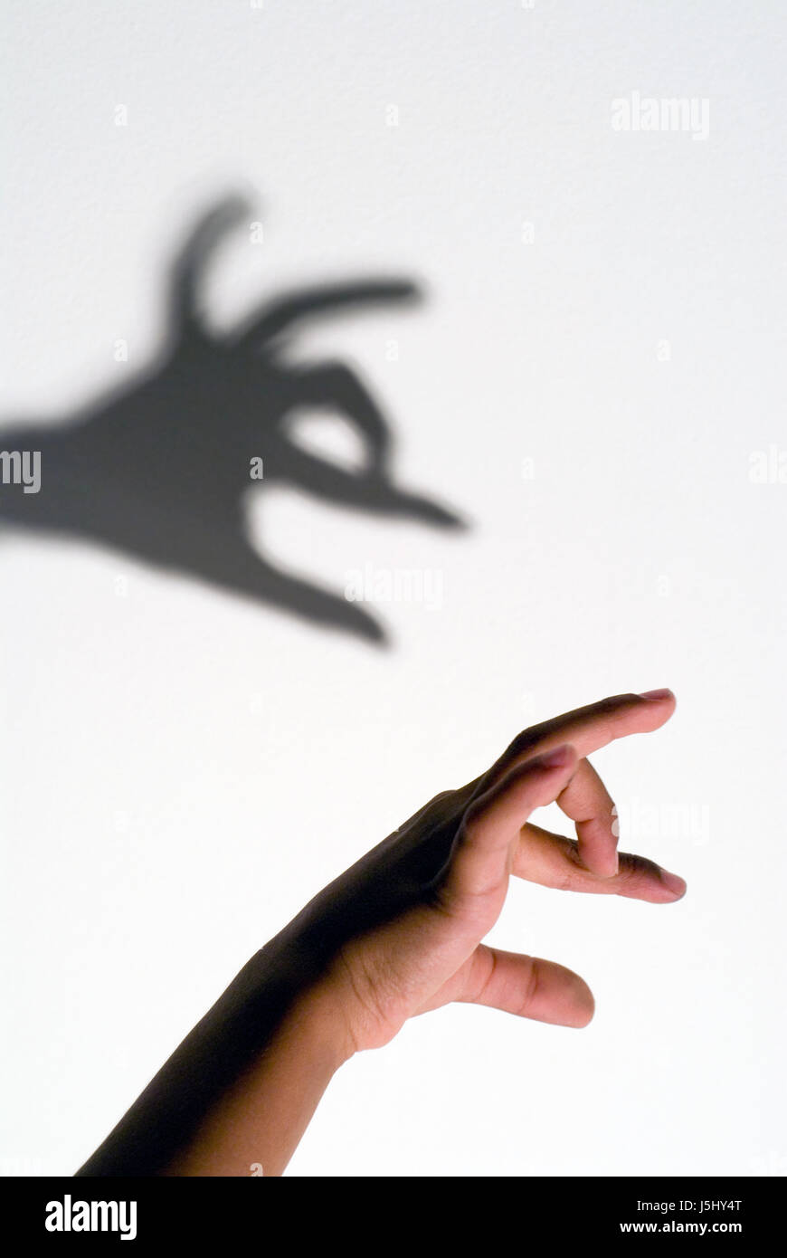 shadow figure happy dog Stock Photo - Alamy