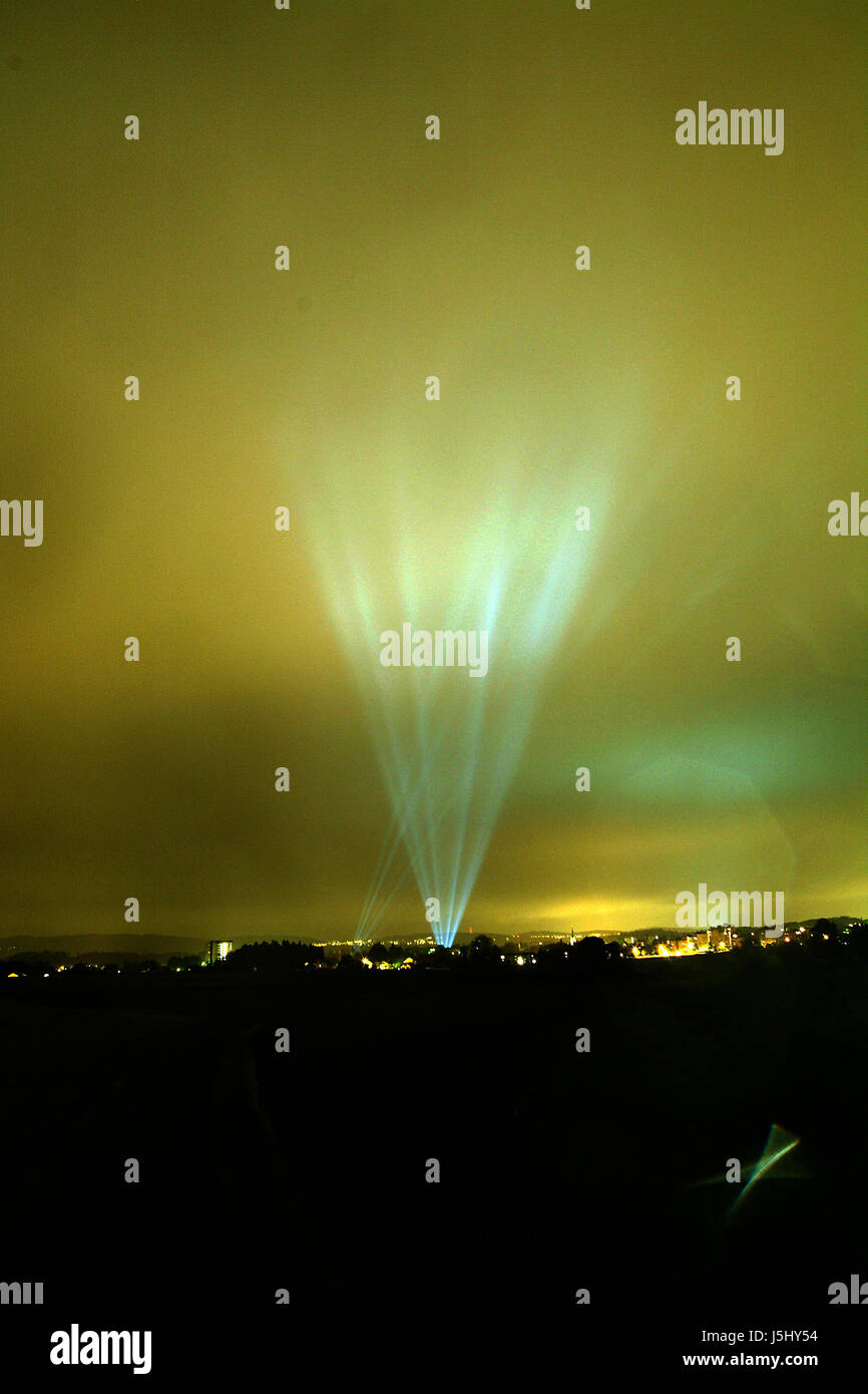 headlight shines in night sky Stock Photo - Alamy