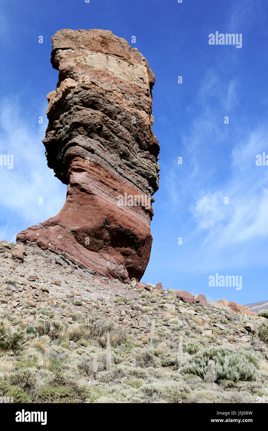 blue stone rock teneriffa colour layers grudge firmament sky colors ...