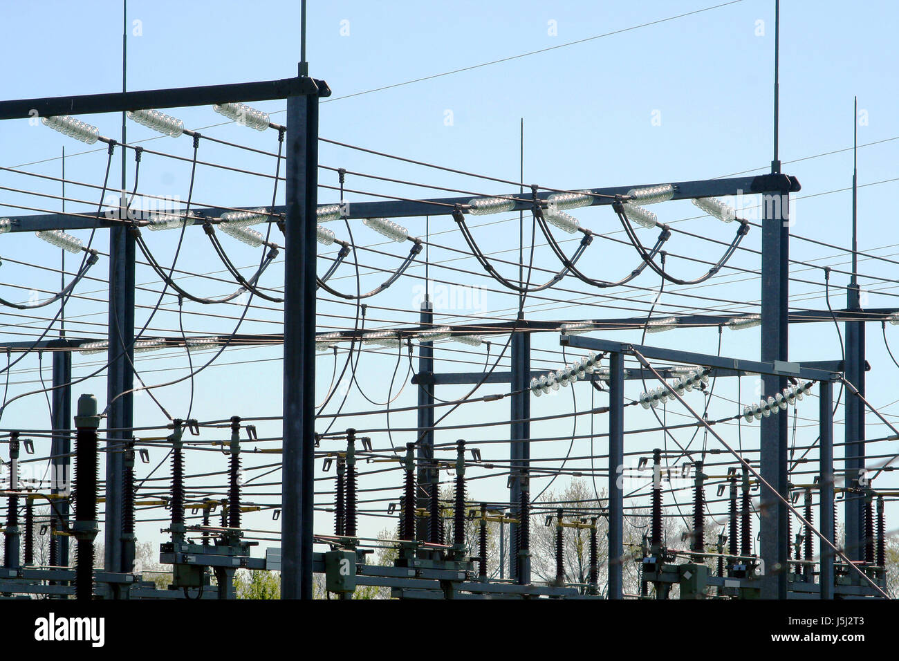 current high-voltage distribution system Stock Photo - Alamy