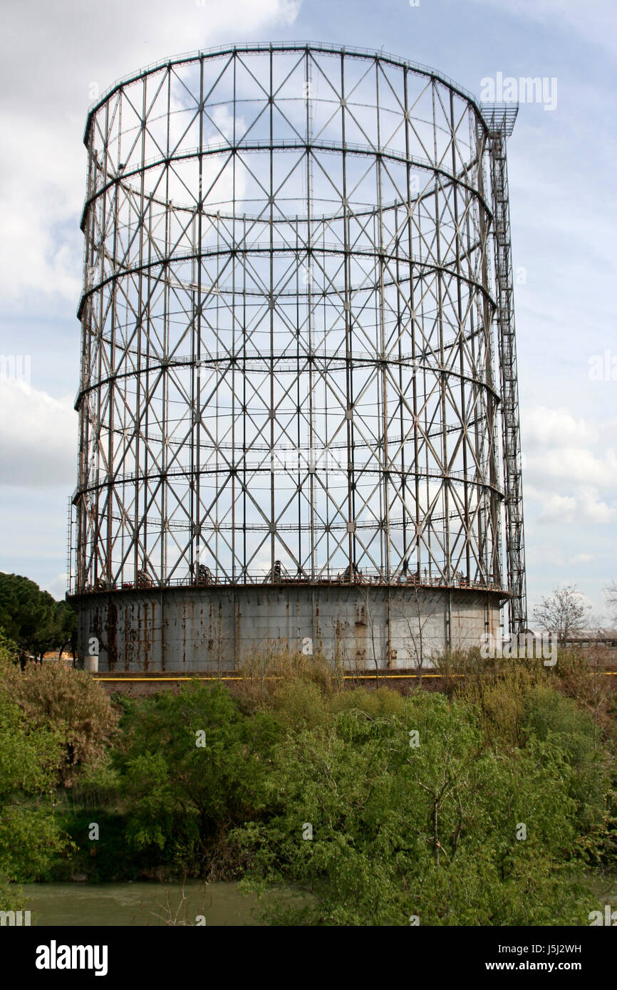 buildings city town tree trees industry Rome roma nature gasometer ...