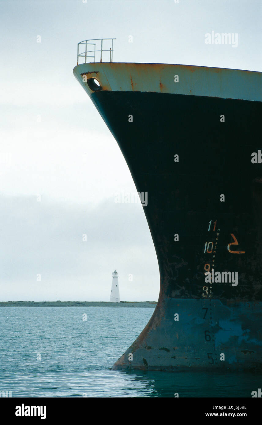 ship and lighthouse Stock Photo - Alamy
