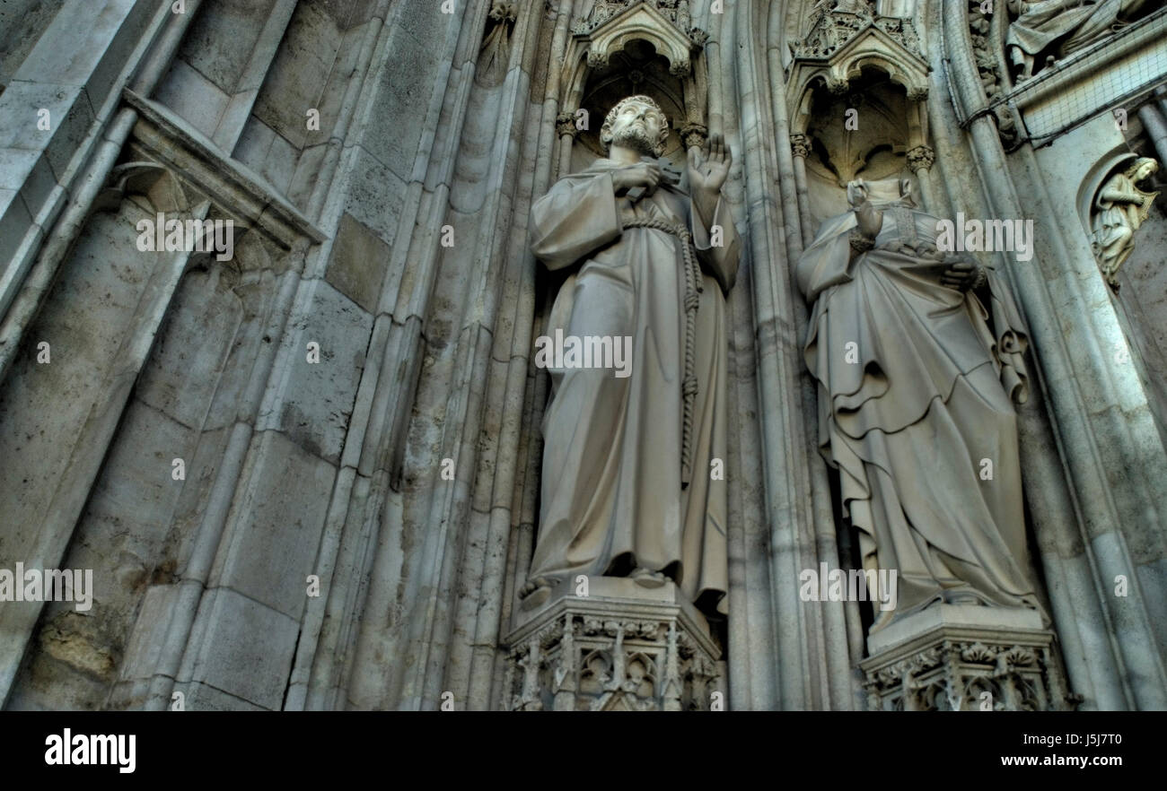 woman church stone statue vienna sculpture marble benefactor couple ...