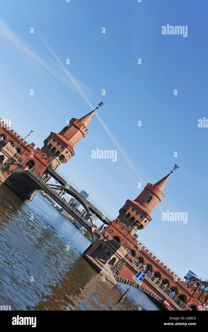 story city town bridge perspective prospect berlin towers bridges ...