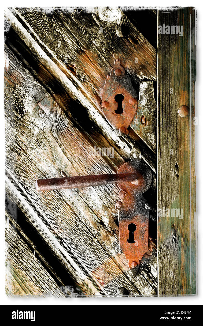 wood door ailing expiration rusty rust rusted rotten handle expiry date ...