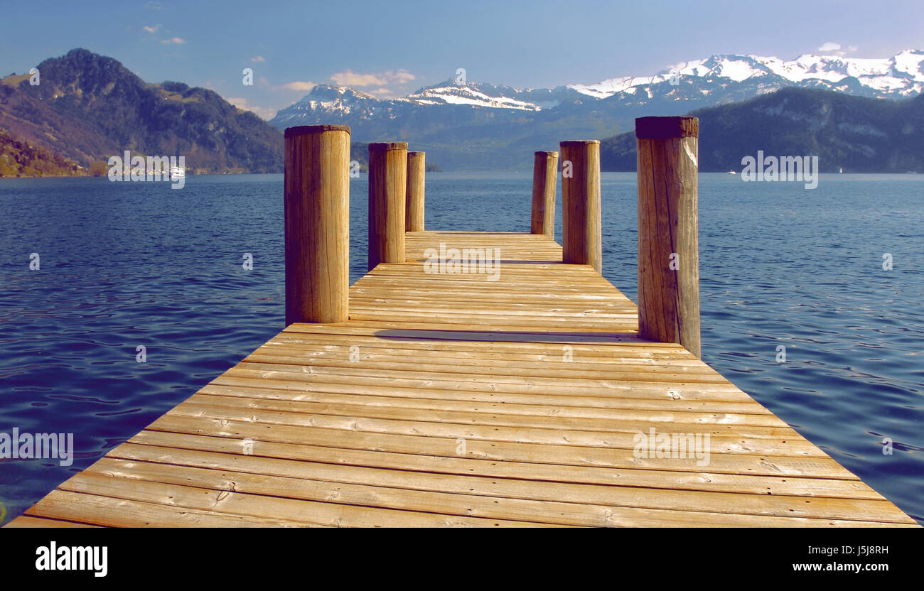 switzerland bridge embarkation point pole landing stage central ...