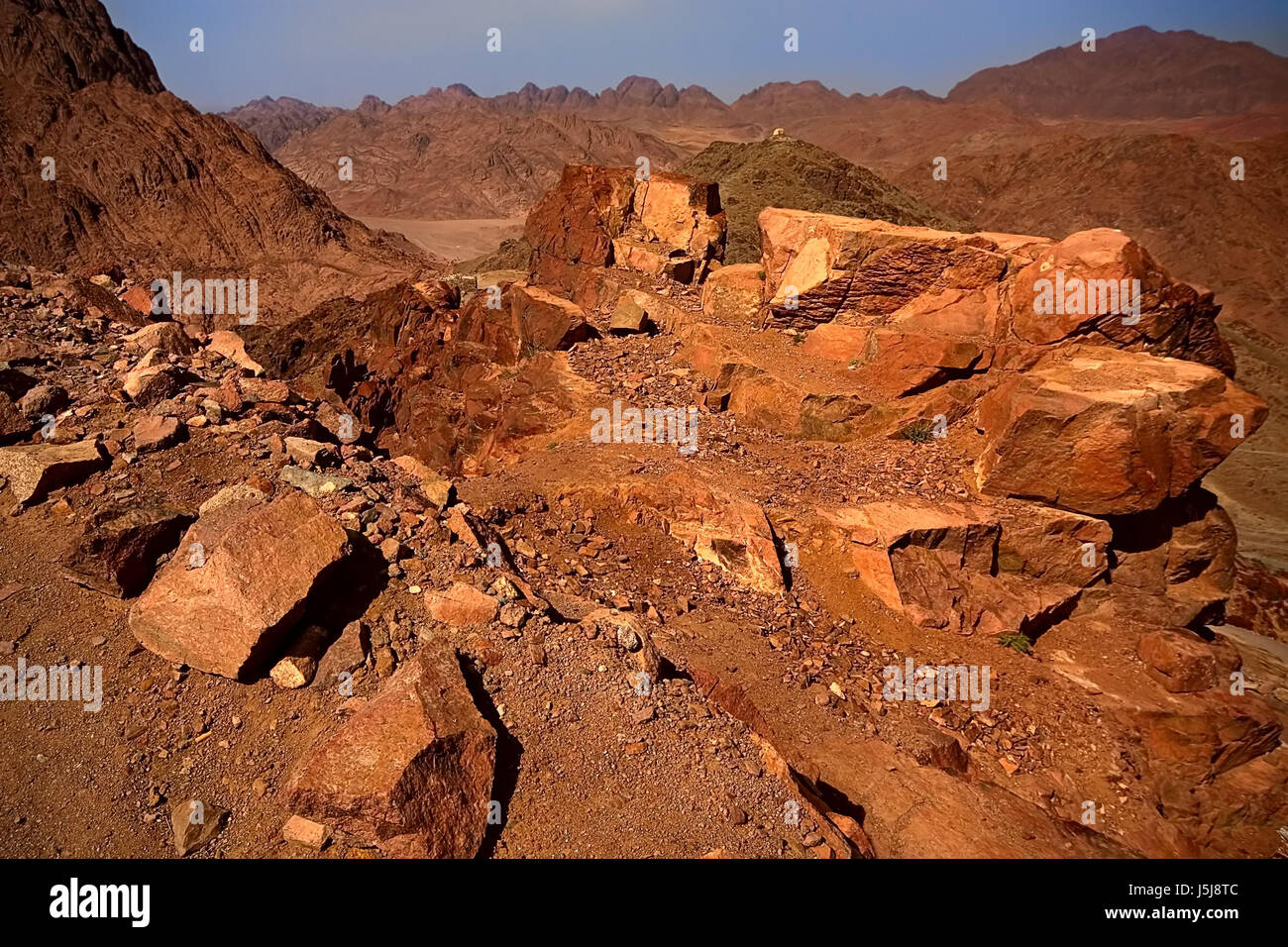 mountains desert wasteland egypt mountain stones djebel musa mount ...