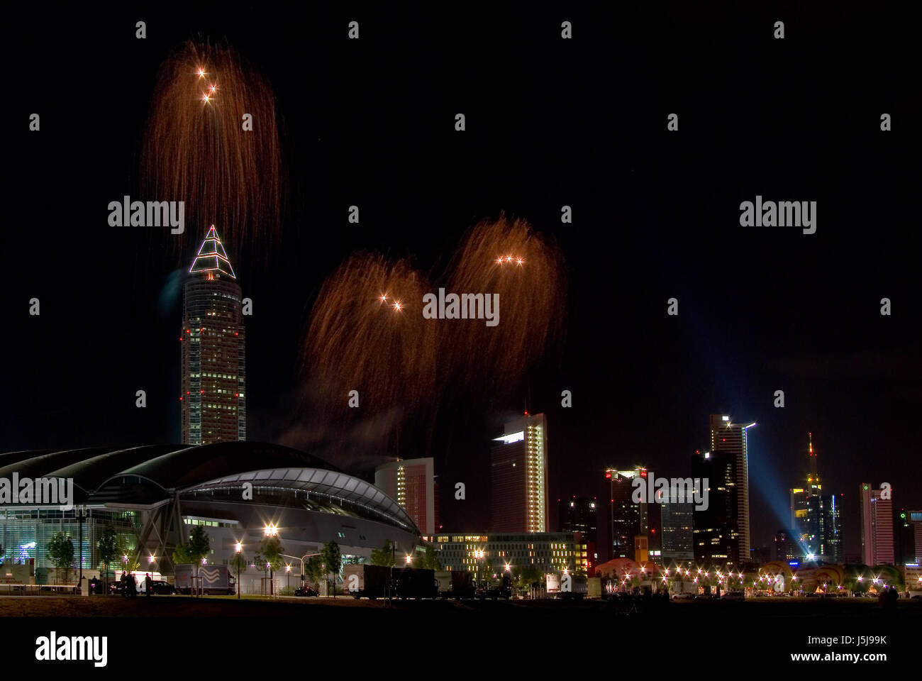 fireworks at the skyscraper festival Stock Photo - Alamy
