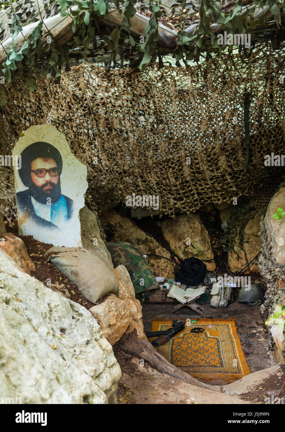 Abbas al-musawi former refuge in the war museum operated by Hezbollah ...
