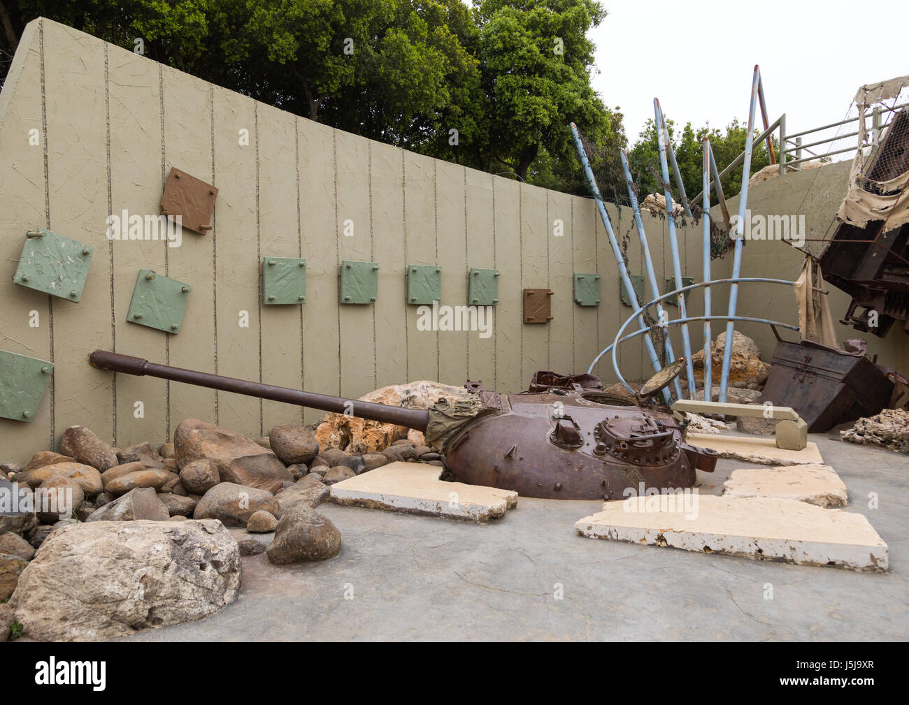 Israeli tank in the war museum operated by Hezbollah called the tourist ...