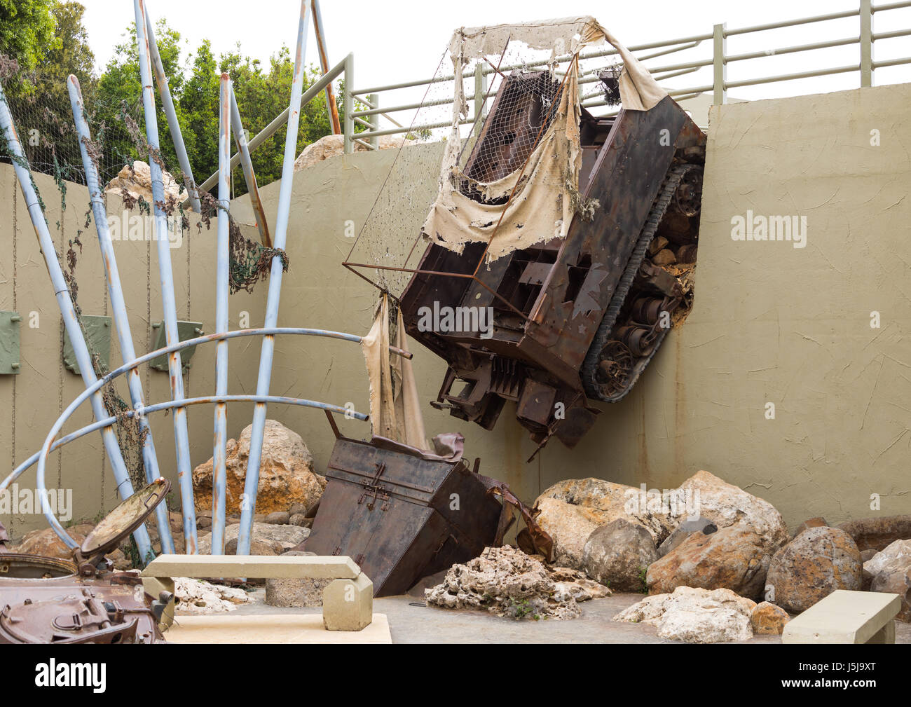 Israeli tank in the war museum operated by Hezbollah called the tourist ...