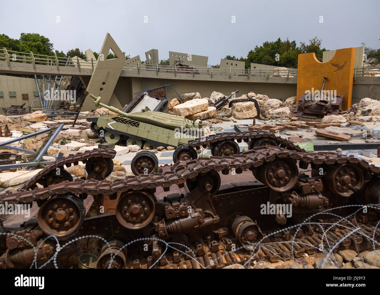 Israeli tank in the war museum operated by Hezbollah called the tourist ...