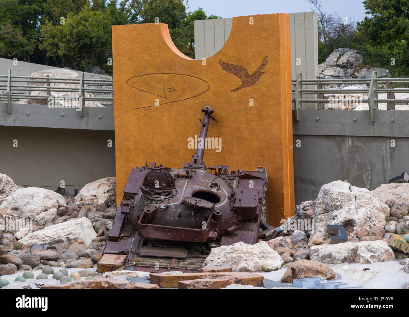 Israeli tank in the war museum operated by Hezbollah called the tourist ...