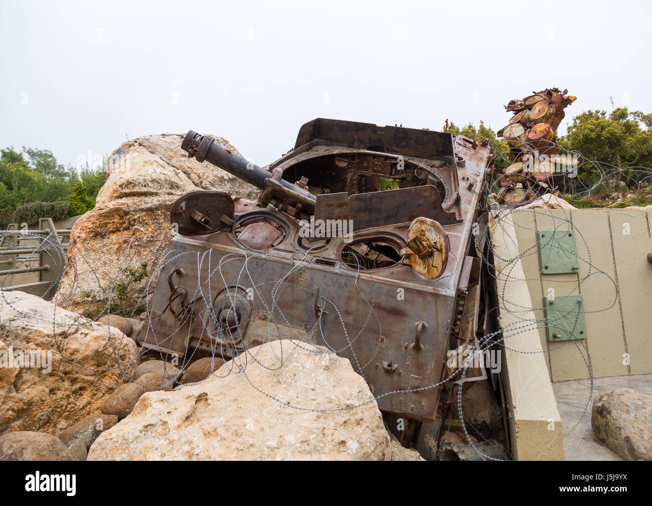 Israeli tank in the war museum operated by Hezbollah called the tourist ...