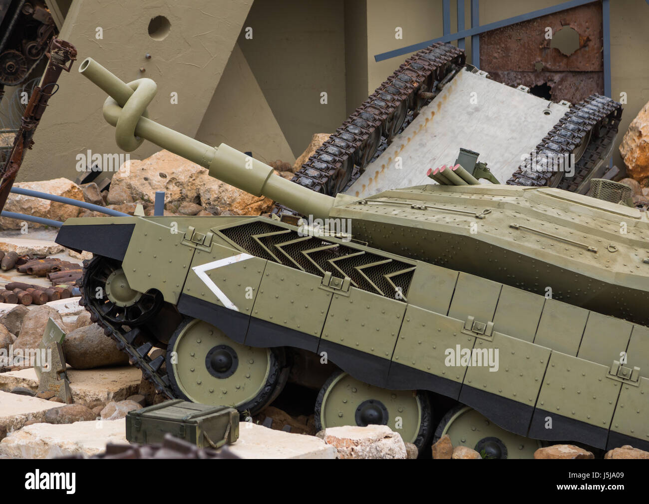 Israeli tank in the war museum operated by Hezbollah called the tourist ...