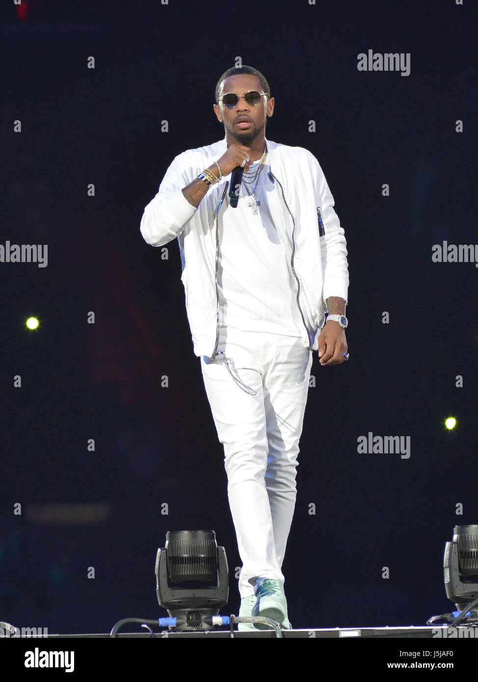 Rapper Fabolous performing live ontstage at the American Airlines Arena ...