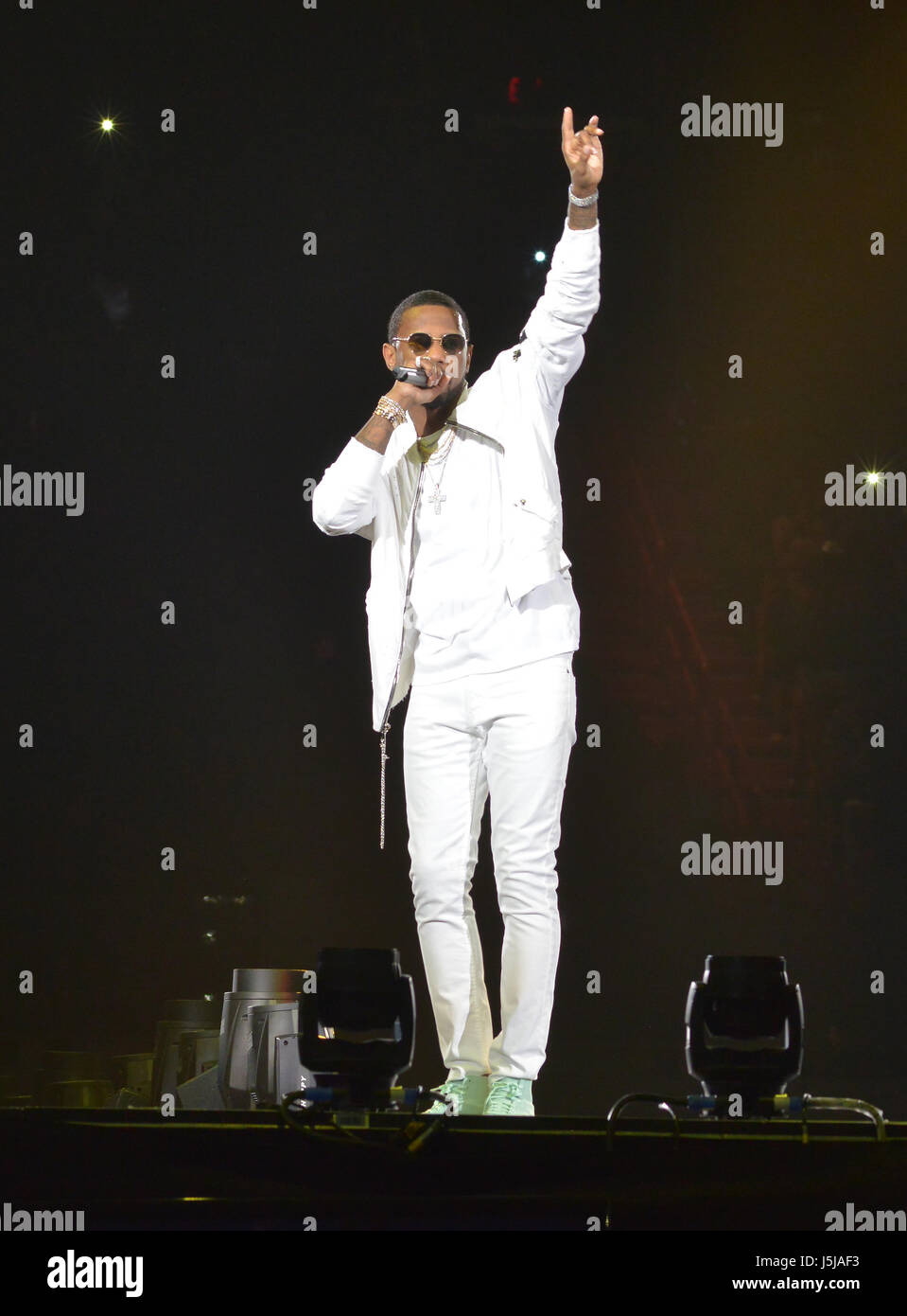 Rapper Fabolous performing live ontstage at the American Airlines Arena ...