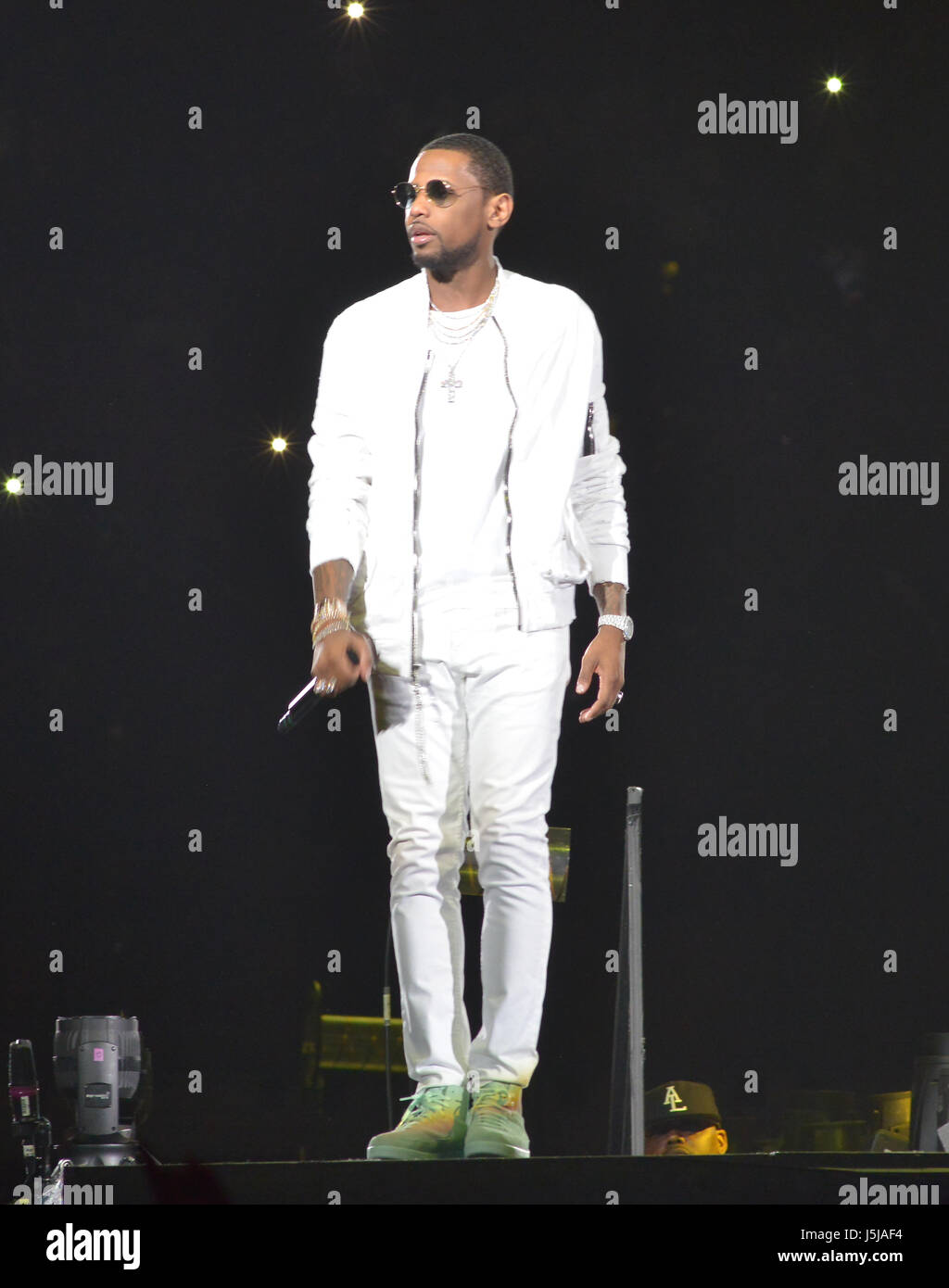 Rapper Fabolous performing live ontstage at the American Airlines Arena ...