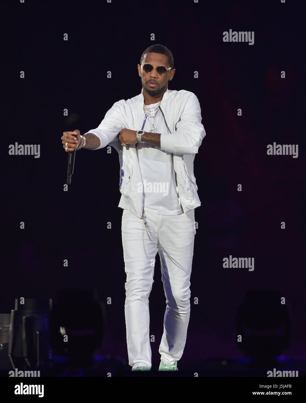 Rapper Fabolous performing live ontstage at the American Airlines Arena ...