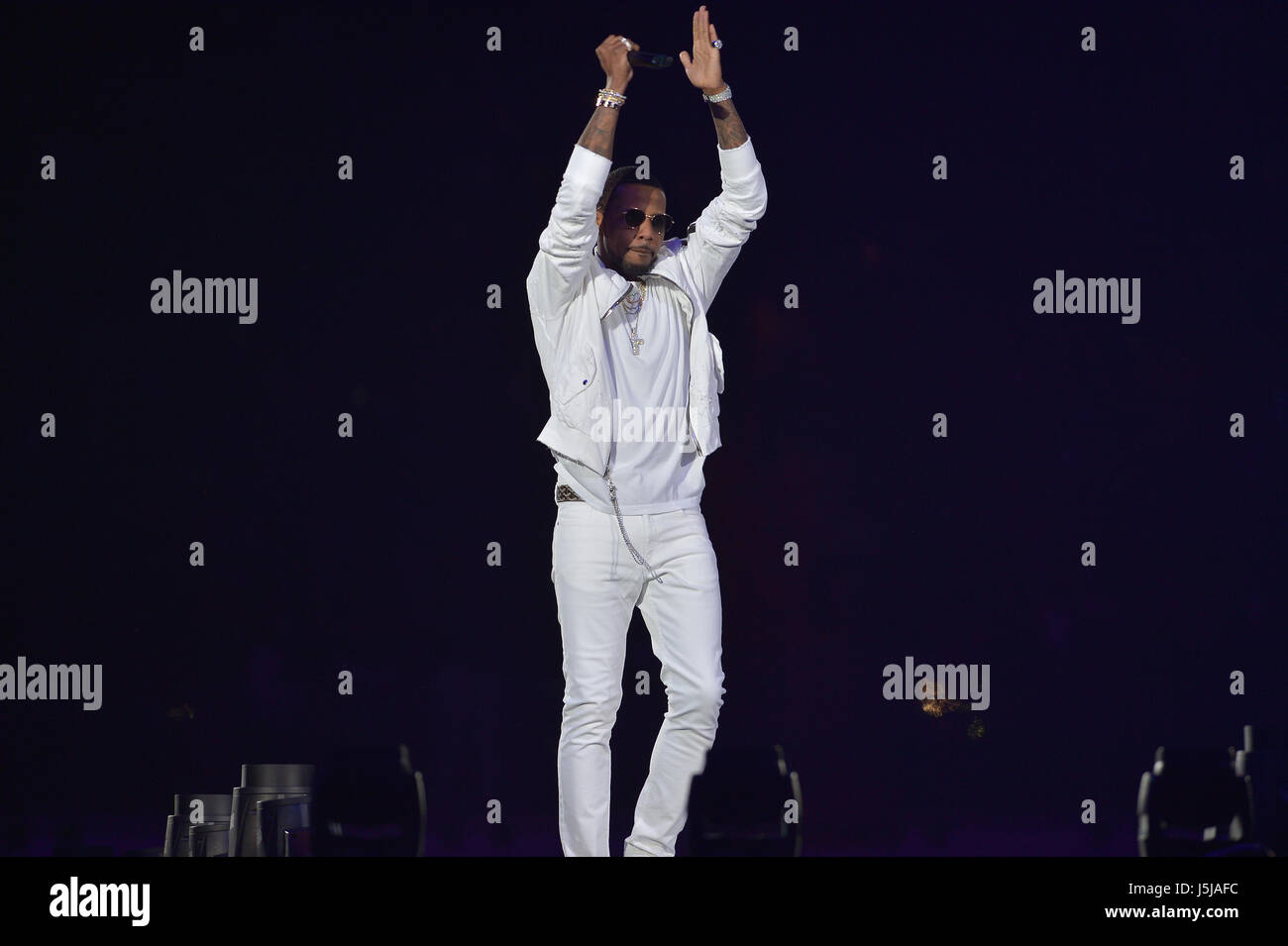 Rapper Fabolous performing live ontstage at the American Airlines Arena ...