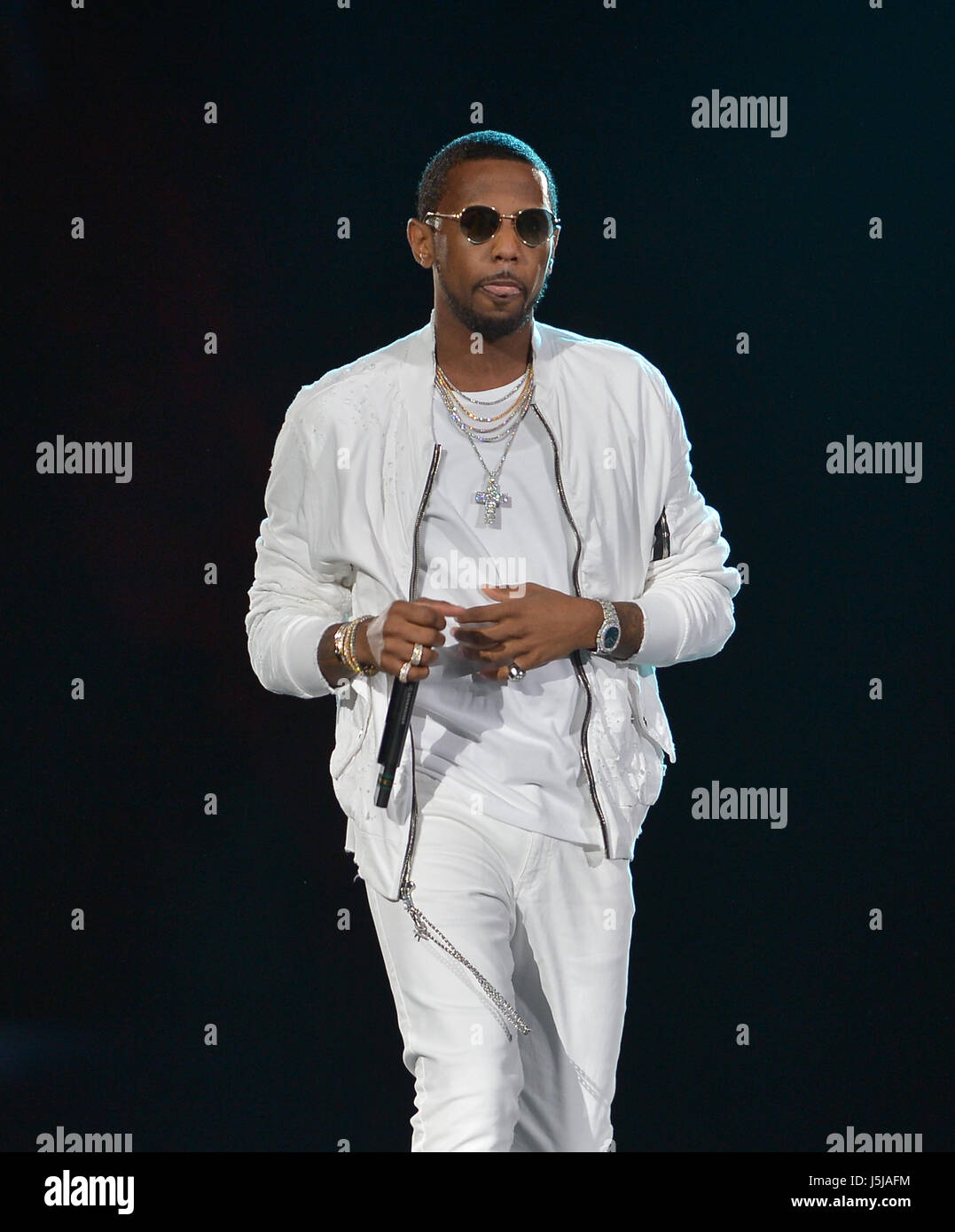 Rapper Fabolous performing live ontstage at the American Airlines Arena ...