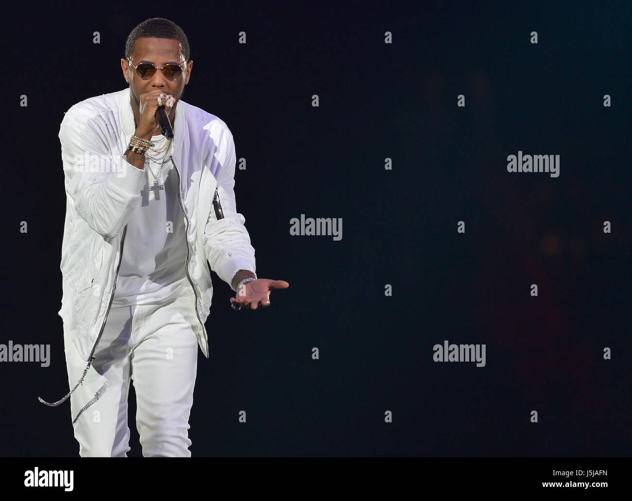 Rapper Fabolous performing live ontstage at the American Airlines Arena ...