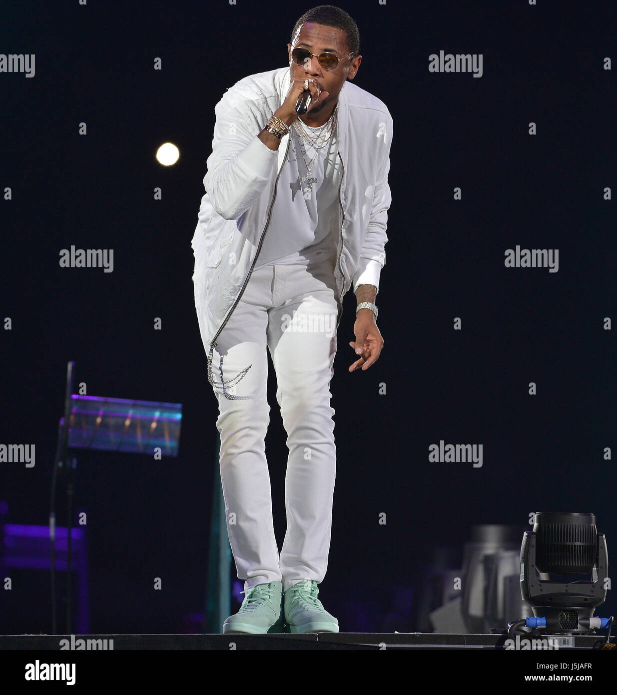 Rapper Fabolous performing live ontstage at the American Airlines Arena ...