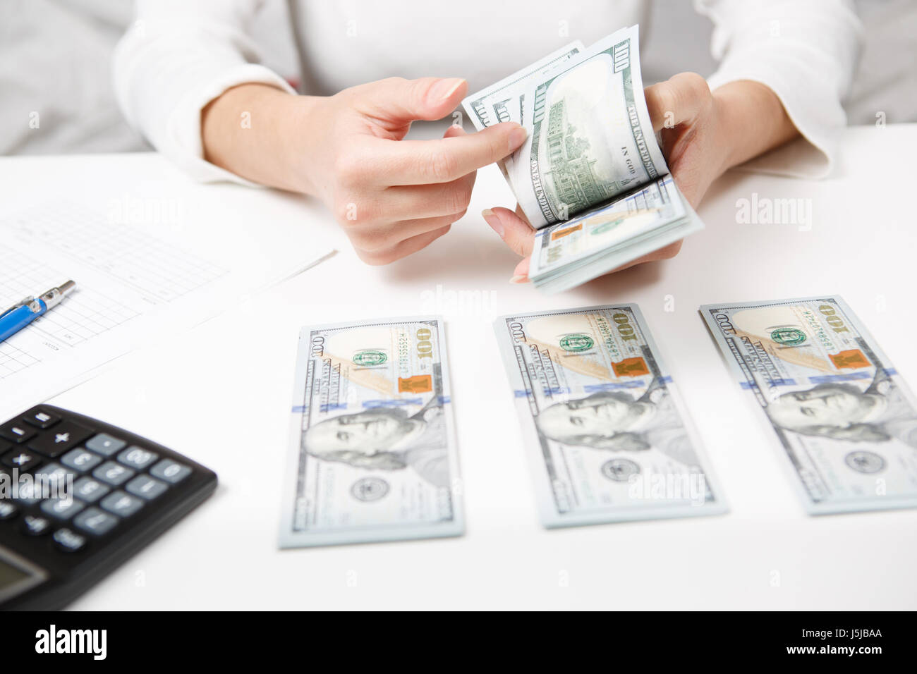 Hands counting money, close up Stock Photo - Alamy